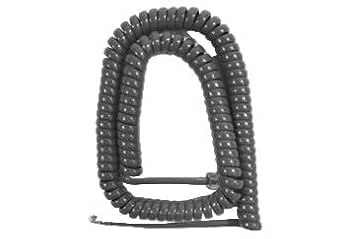 Amazon.com: The VoIP Lounge 12 Foot Gray Handset Receiver Curly Cord ...