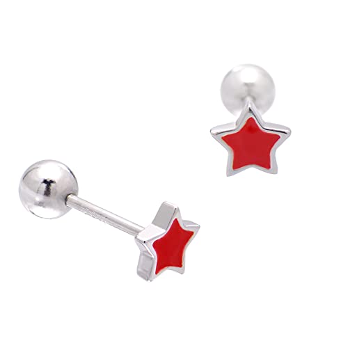 Amazon.com: 925 Sterling Silver Tiny Star Studs Earrings for Women ...