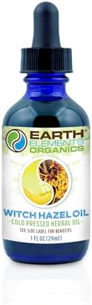 Amazon.com : Earth Elements Organics Organic Witch Hazel Oil Raw ...