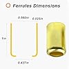 Amazon.com: 50PCS 7325 Hose Ferrules Brass Fitting, 0.560in ID x 1in ...