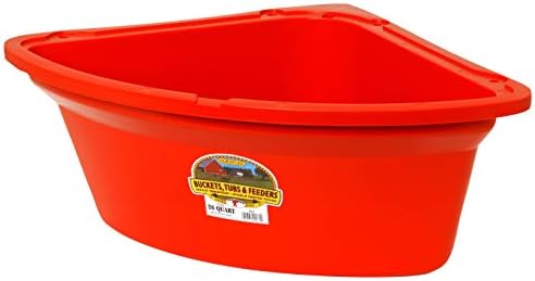 Amazon.com : Little Giant Plastic Corner Feeder Bucket (Black) Durable ...