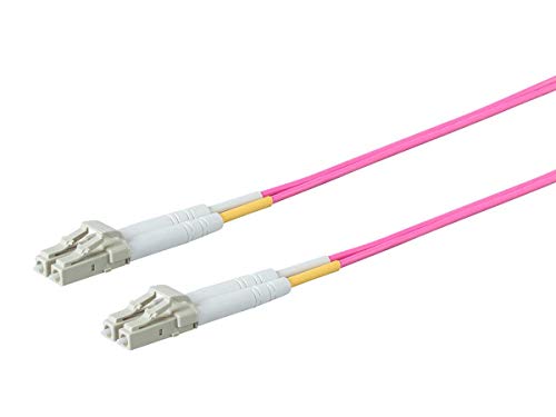 Monoprice 131218 Fiber Optic Cable - 1m - Purple| LC to LC, OM4, 50/125 ...