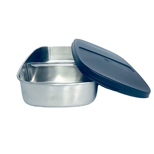 Tupperware To Go Lunch Box Stainless Steel 700 ml Black Metallic Silver ...