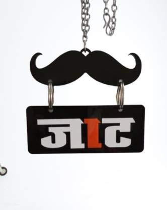 RidiVansh Creations Acrylic Car Hanging Jaat With Mustache Both Side ...