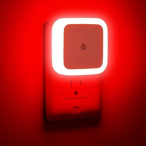 [ Pack of 4 ] Real Red LED Night Lights, Plug into Wall Lights with ...