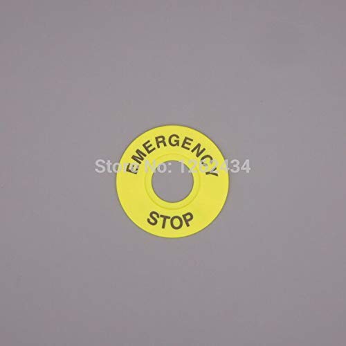 Buy 60mm 22mm yellow card warning signs in the emergency stop button to ...