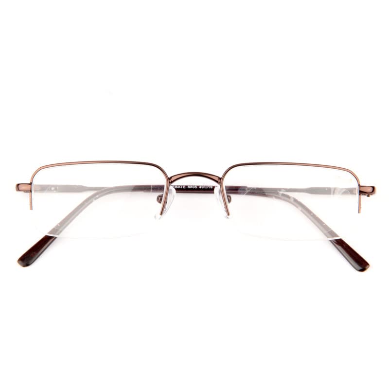 Buy Ready Reader Copper Rectangle Half Rim Reading Glasses (+ 2.75) By ...