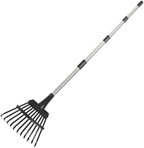 Amazon.com : HOMIMP Leaf Rake for Gardening, 11 Tines Lightweight ...