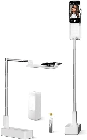 SupeDesk Phone Stand for Recording, Overhead Phone Stand with LED Light ...