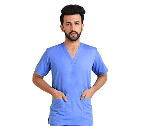 MEDIBLUE | Unisex Disposable Scrub Tops Scrub Top for Doctors Women Men ...