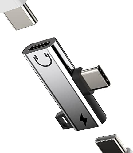 Amazon.com: AreMe Dual USB C Headphone Adapter with 100W Charging Port ...