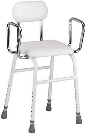 Elite Care Folding perching stool with padded adjustable height seat ...