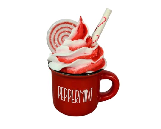 Amazon.com: Peppermint Swirl Fake Whip Red Camper Mini Mug for Hot ...