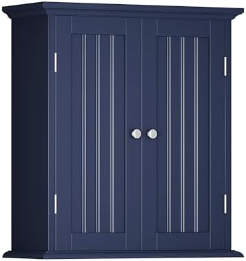 Amazon.com: TeakCraft Modern Wall Bathroom Cabinet, 24x30 Fully ...