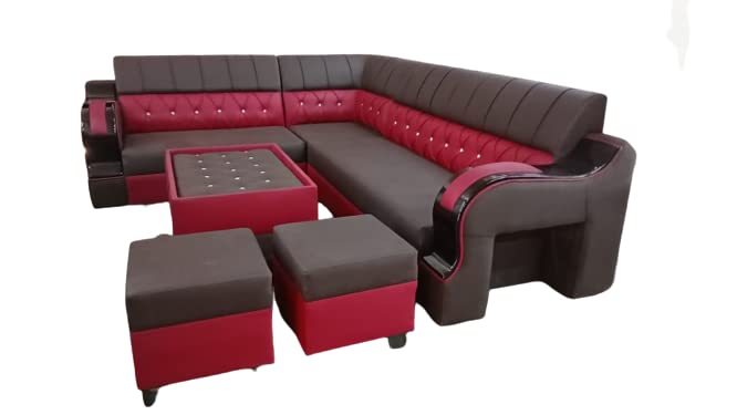 7 Seater Classy Luxury L Shape Sofa U Shape 3+2+1+KORNAR Sofa Set for ...