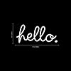 Hello in Cursive Indoor/Outdoor Lettering Wall Art Decor Sticker Vinyl ...