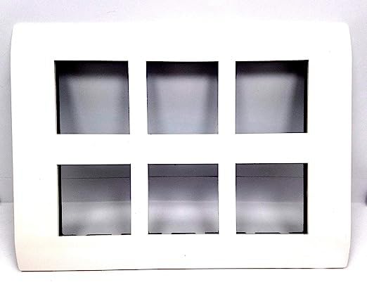 North West 12 Module (8"inch x 6"inch) Switch Cover Plate -Plus (White ...