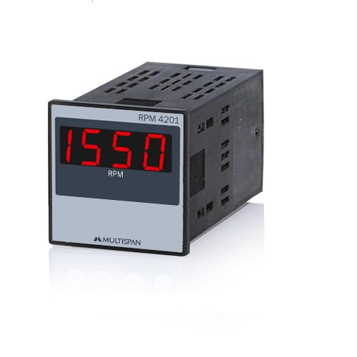 Multispan RPM-4201 Digital RPM Indicator Meter 4-Digit 48 x 48 x 70 ...