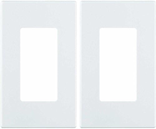 Leviton + 80301-SW + 1-Gang Decora Plus Screwless Wall Plate + White ...