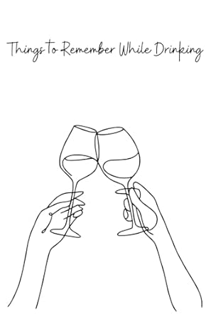 Things to Remember While Drinking Journal: Modern styled white and ...