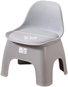 Amazon.com: Kefumei Thickened Plastic Backrest Stool for Garden Outdoor ...