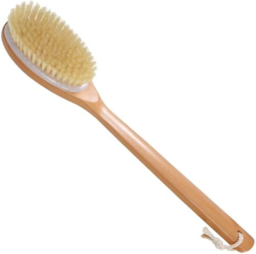 Amazon.com : H&S Long Handled Back Brush for Skin Exfoliating with ...