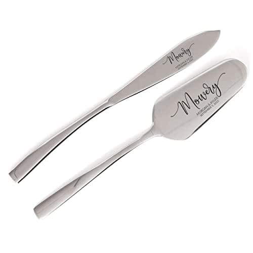 Amazon.com: Personalized Cake Server Set Elegant Cake Knife and Server ...