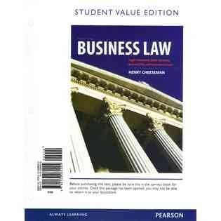 by Cheeseman, Henry R. Business Law, Student Value Edition (8th Edition ...