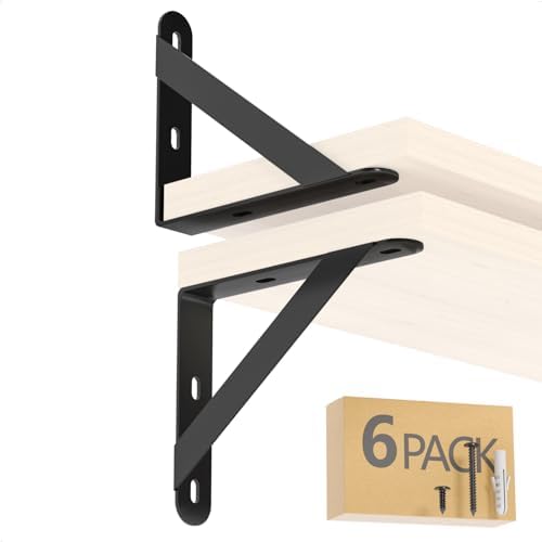 Amazon.com: 4x3" Shelf Brackets 6-Pack, Shelf Support Shelf Holder ...