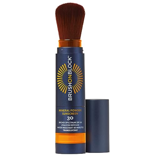 Brush On Block SPF 30 Mineral Powder Sunscreen, Translucent, Refillable ...
