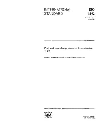 ISO 1842:1991, Fruit and vegetable products - Determination of pH | Amazon.com.br