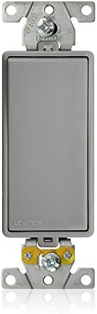 Leviton M5623-GY 20 Amp, 120/277 Volt AC, Lev-Lok Decora Plus Rocker ...