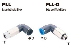 PneumaticPlus PLL-04-G2 Push to Connect Tube Fitting, Extended Male ...