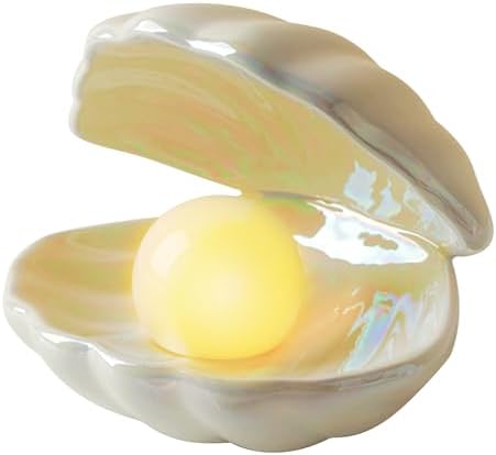 Besportble shell pearl light, accent lamp, pearl in shell night light ...