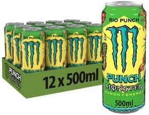 Monster Energy Drink Rio Punch Pack of 12x500ml By Shop 4 Less : Amazon.co.uk: Grocery