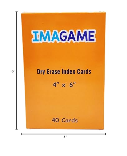 Snapklik.com : Dry Erase Index Cards, 4” X 6”, 40pcs Laminated Cards ...