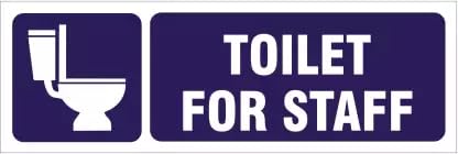 Toilet for staff sign sticker, Waterproof sticker signage : Amazon.in ...