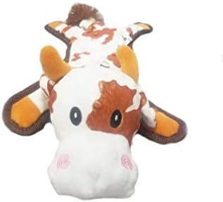 Pet Supplies : Steel Dog Brown Cow Toy, Squeaker, Stuffed Animal Toys ...