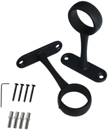 Amazon.com: Amazon Basics Curtain Rod Ceiling-Mount Bracket, Set of 2 ...