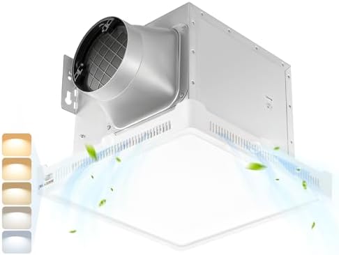 Amazon.com: Fitop Bathroom Exhaust Fan with Light,Ceiling Mount Shower ...