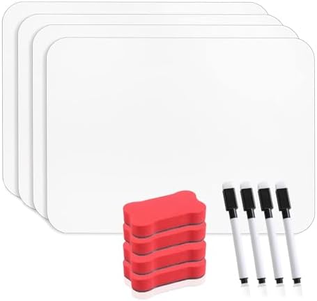 2 Pcs Small Whiteboard, 8.2x11.8 Inch A4 Mini Whiteboards, Mini ...