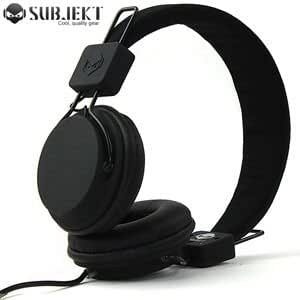 Amazon.com: Subjekt TNT Headphones w/Mic (Solid Black) - TNT-QM1250