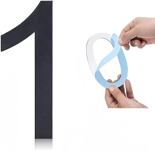 Amazon.com: Self-adhesive 5 Inch House Numbers, Acrylic House Number Modern House Numbers Black ...