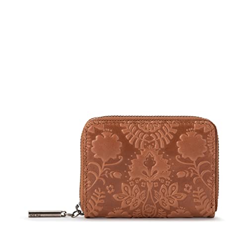 The Sak Iris Leather Medium Wallet, Tobacco Floral Embossed | SheFinds