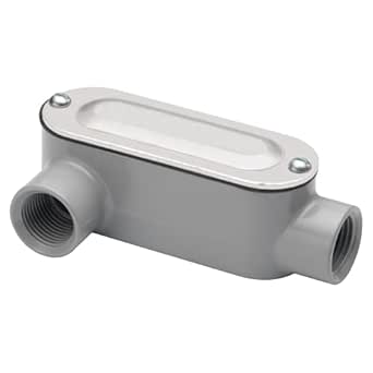 OHLECTRIC Heavy Duty Aluminum Rigid Threaded Conduit Body (LR-Type – 1¼ ...