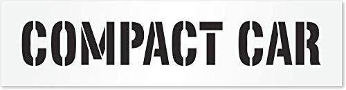 SmartSign "Compact Car" Reusable Stencil | 12" x 48" Plastic - Want It All
