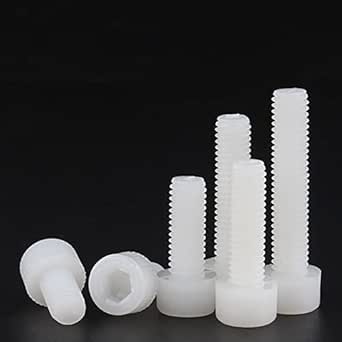 CONPHERON Plastic Hex Socket Screw Nylon Hexagon Socket Machine Screws ...