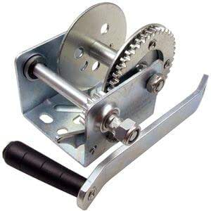 800 lb Hand Crank Heavy Duty Ratchet Winch, 2 Position Locking Pawl, 1 ...