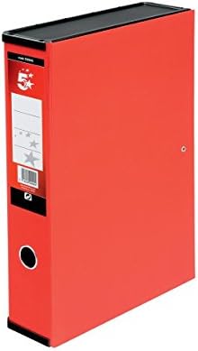 5 Star Office Box File Lock Spring with Ring Pull and Catch 75mm Spine ...