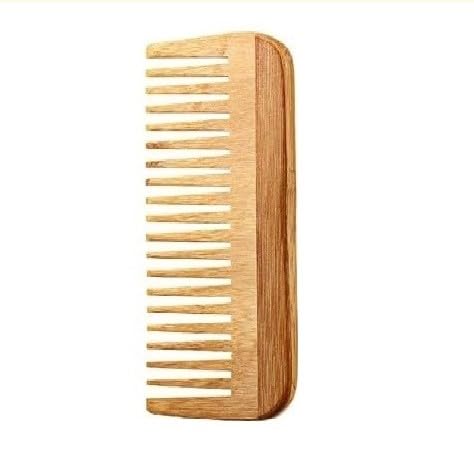 Buy INSIME Organic Wide tooth Neem wooden comb for women hair growth ...
